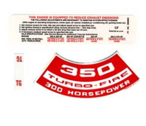 Corvette Decal Kit Engine Compartment 300hp 69 ( #13702 ) | EC Products