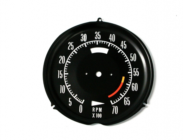 Corvette Face Tachometer 6000 Redline 72 74 ( #E11956 ) | EC Products