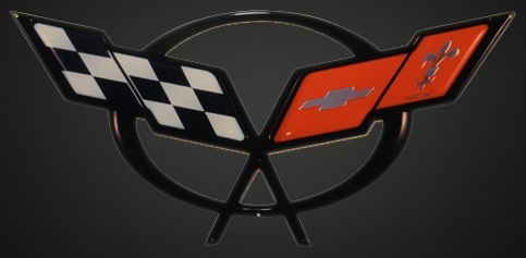 Corvette Sign C5 Corvette Front Emblem ( #E15795 ) | EC Products