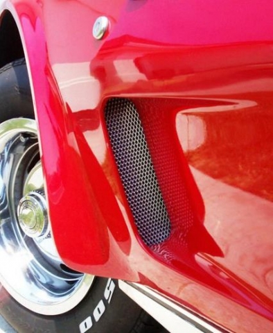 Corvette Vent Grille Side Fender Bright Finish Mini Mesh Pair 73 79 ( # ...