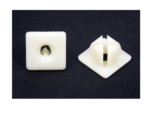 Corvette Nut Kit License Plate 3 8 Square Hole White Plastic Front Or ...