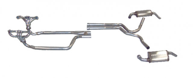 Corvette Exhaust System Dual Headers And Magnaflow Mufflers 80 81 ( # ...