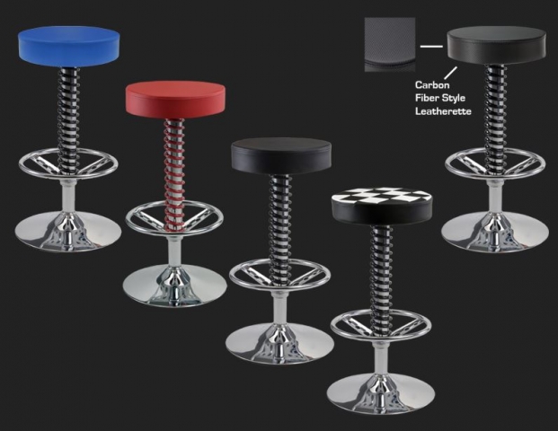 Corvette Pitstop Furniture™ Pit Crew Bar Stool In Colors ( #E23222 ...