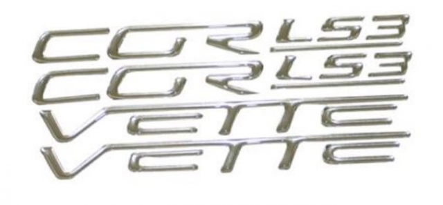 Corvette Decal Kit Fuel Rail Cover Corvette Letters With Ls3 3d Decals ...