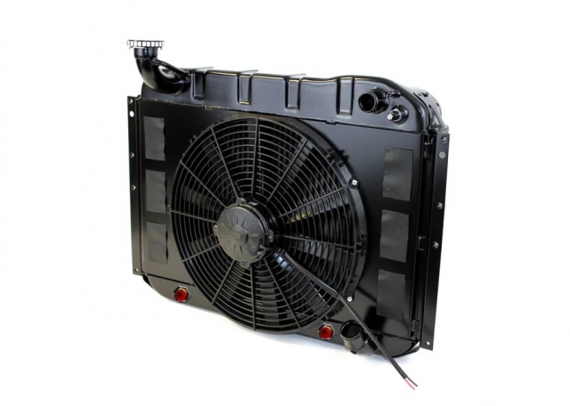 Corvette Radiator Hp Series Ls Swap With Cooling Fan Black Finish 55 60 ...
