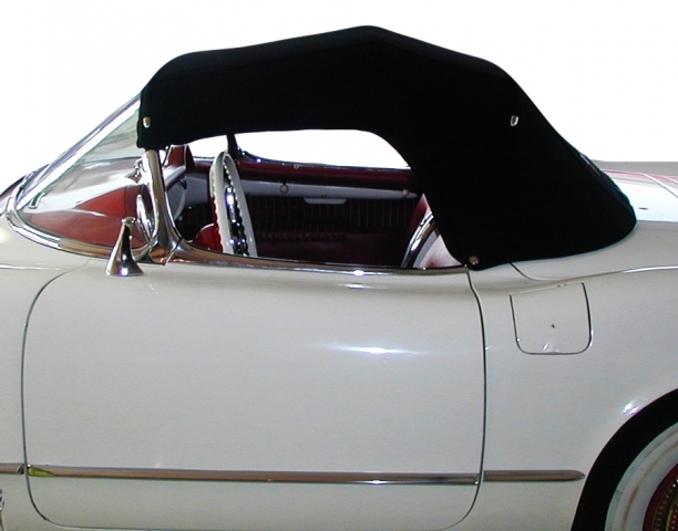 Corvette Convertible Top Stayfast Material Black 53 55 ( #E17169 ) | EC ...