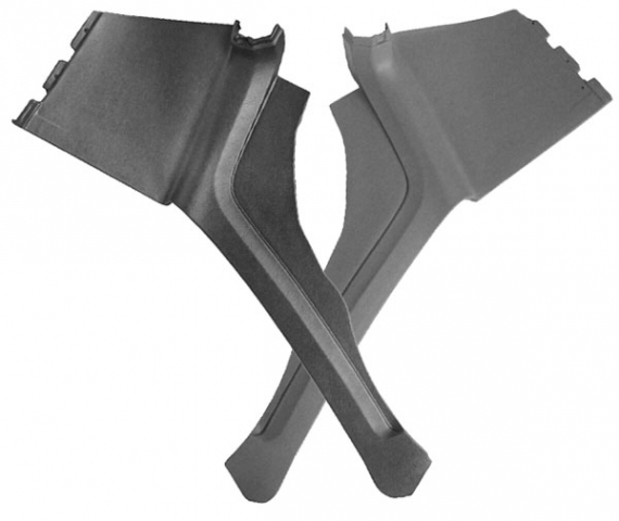 Corvette Panel Rear Quarter Trim Unpainted Black Grained Plastic Coupe ...