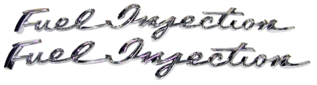 Corvette Emblem Set Front Side Fender Fuel Injection Gm Restoration W ...