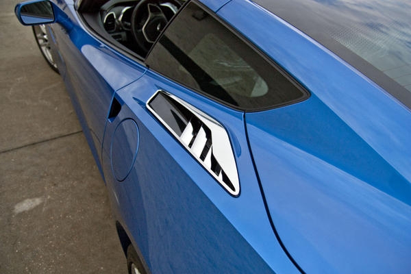 Corvette Vent Cover Set Rear Quarter Vents Z06 Style Polished Stainless ...
