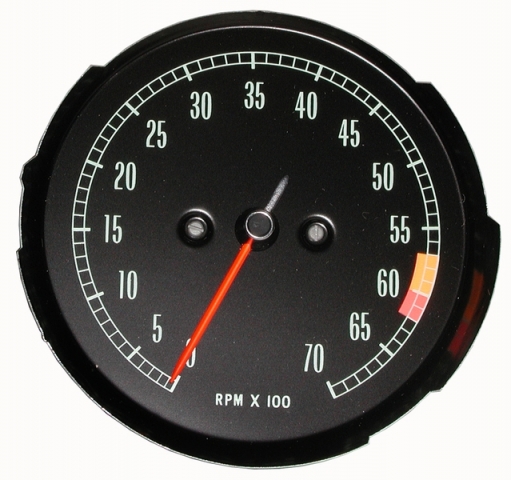 Corvette Tachometer Assembly With 6000 Rpm Red Line 65 67 ( #E6881 ...
