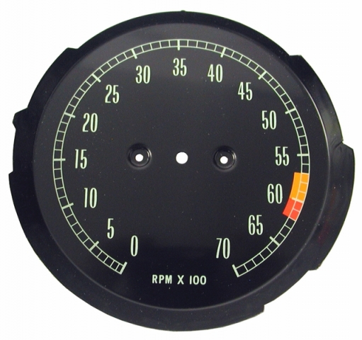 Corvette Face Tachometer 6000 Redline 65 67 ( #E7833 ) | EC Products