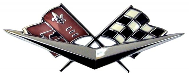 Corvette Emblem Front Cross Flag 61 ( #E8859 ) | EC Products